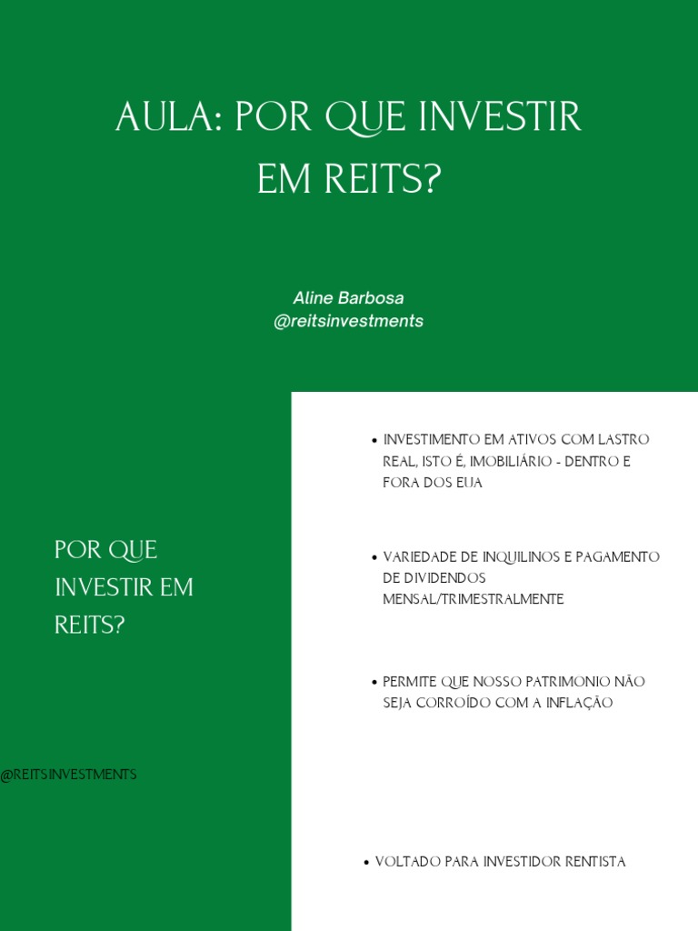 Por+Que+Investir+Em+REITs | PDF