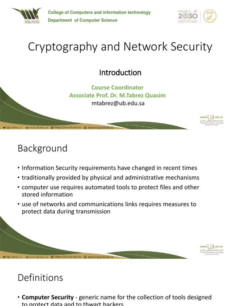 Chapter 1 Introduction Pdf Information Security Computer Security