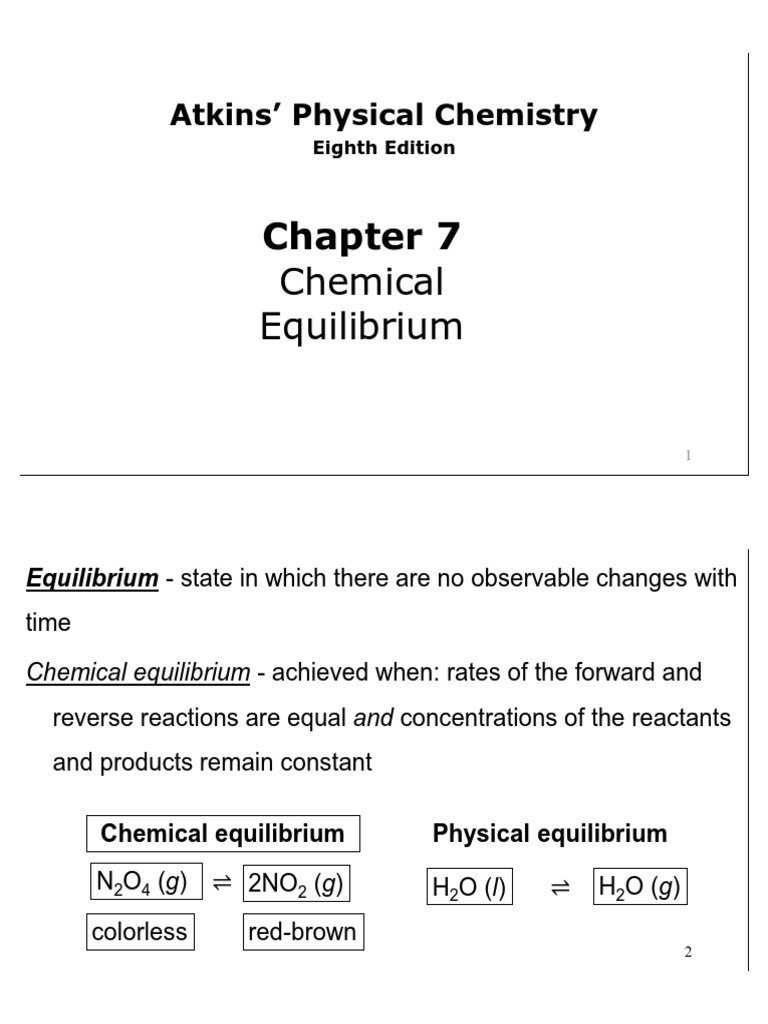Chem 241 Chapter 7 | PDF | Chemical Equilibrium | Gibbs Free Energy