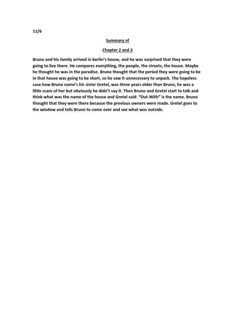 Chapter 2 and 3 Summary Friday 11th June | PDF