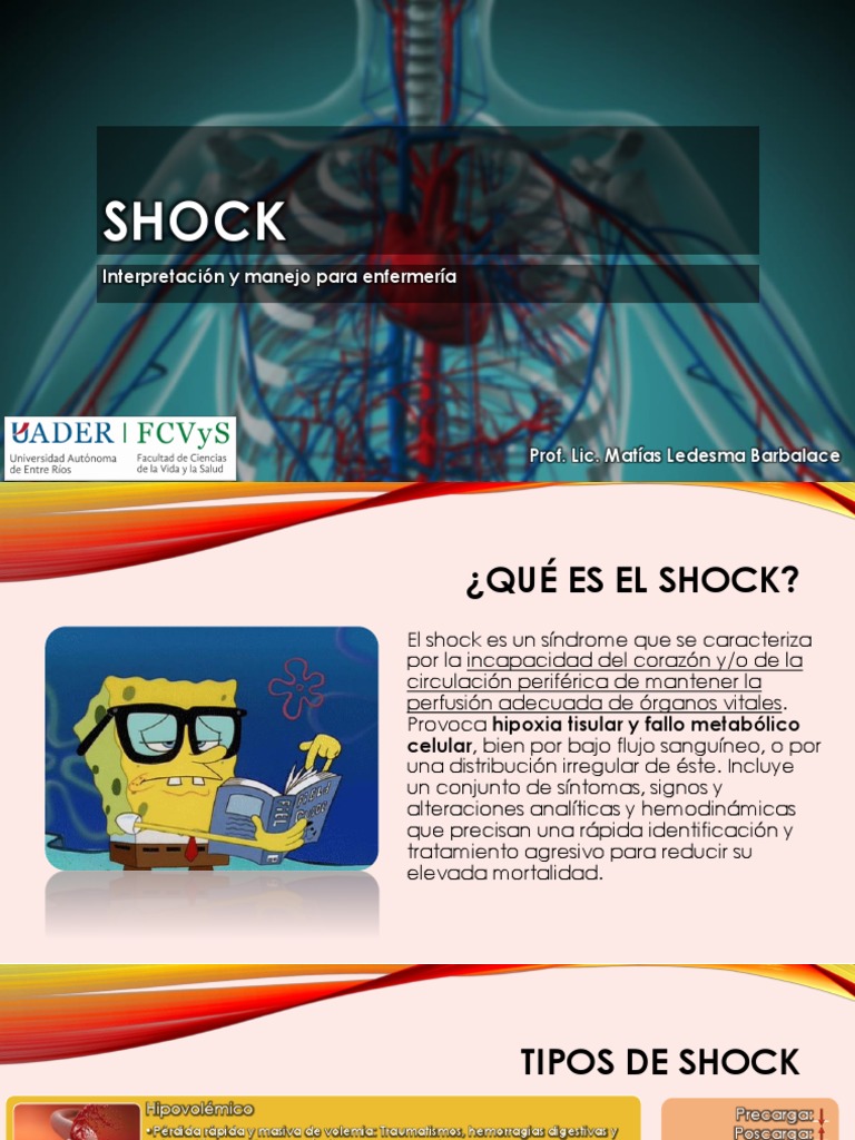 Shock - Interpretación y Manejo | PDF | Choque (circulatorio) | Presión ...