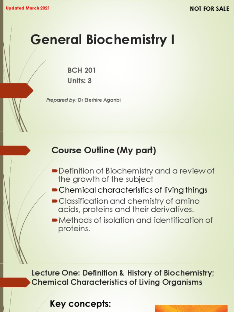 BCH 201 General Biochemistry Nov2018-1 | Download Free PDF | Amino Acid | Acid Dissociation Constant