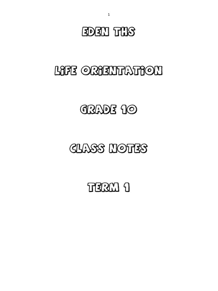 Lo Gr10 Notes Term 1 2021 | PDF