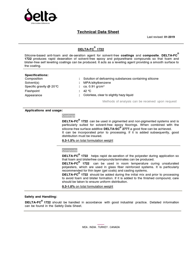 DELTA-FC 1722 Tds - Eng | PDF