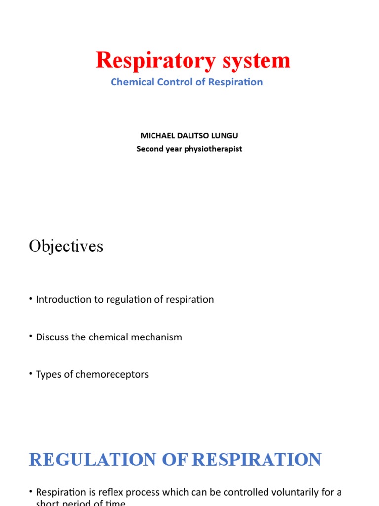 Chemical Control of Respiratory System | PDF | Breathing | Physiology