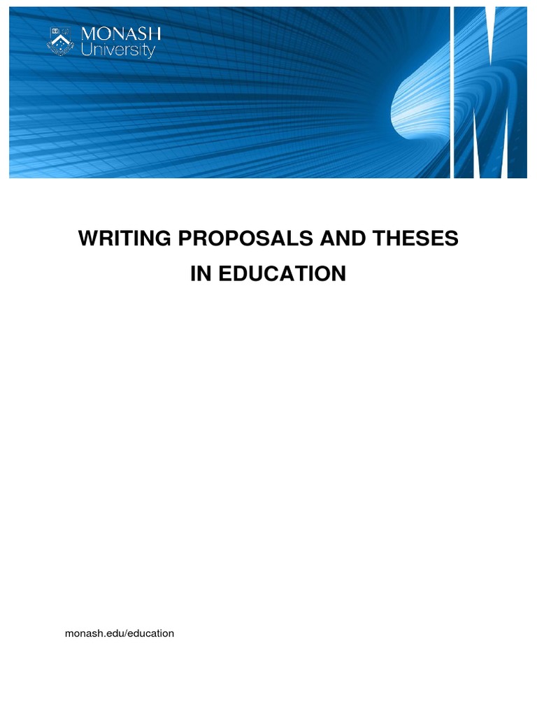 Writing Proposals and Theses in Education Booklet 2018 | PDF | Thesis | Verb