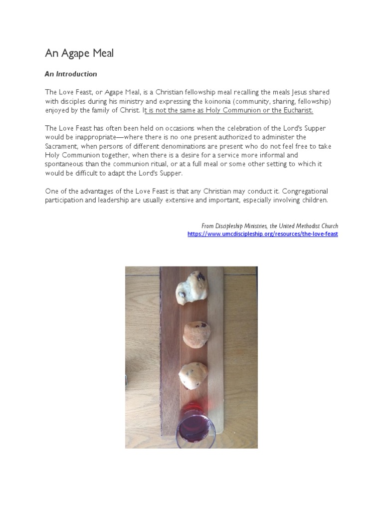 An Agape Feast | Download Free PDF | Eucharist | Systematic Theology