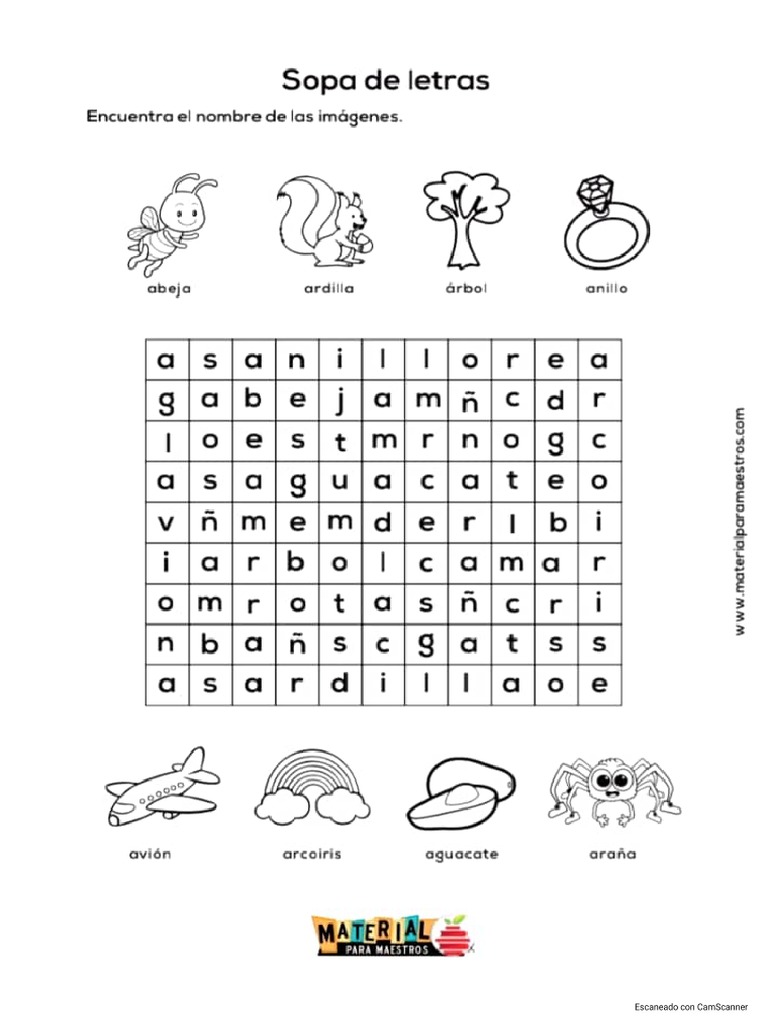 Sopa de Letras - VOCES | PDF