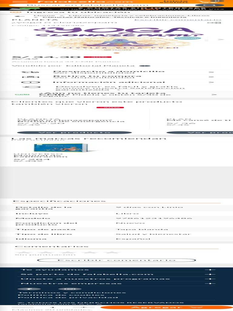 ¿Yoga o Clonazepam PLANETA | PDF