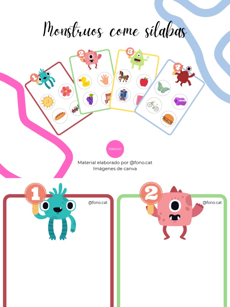 Monstruos Come Silabas | PDF