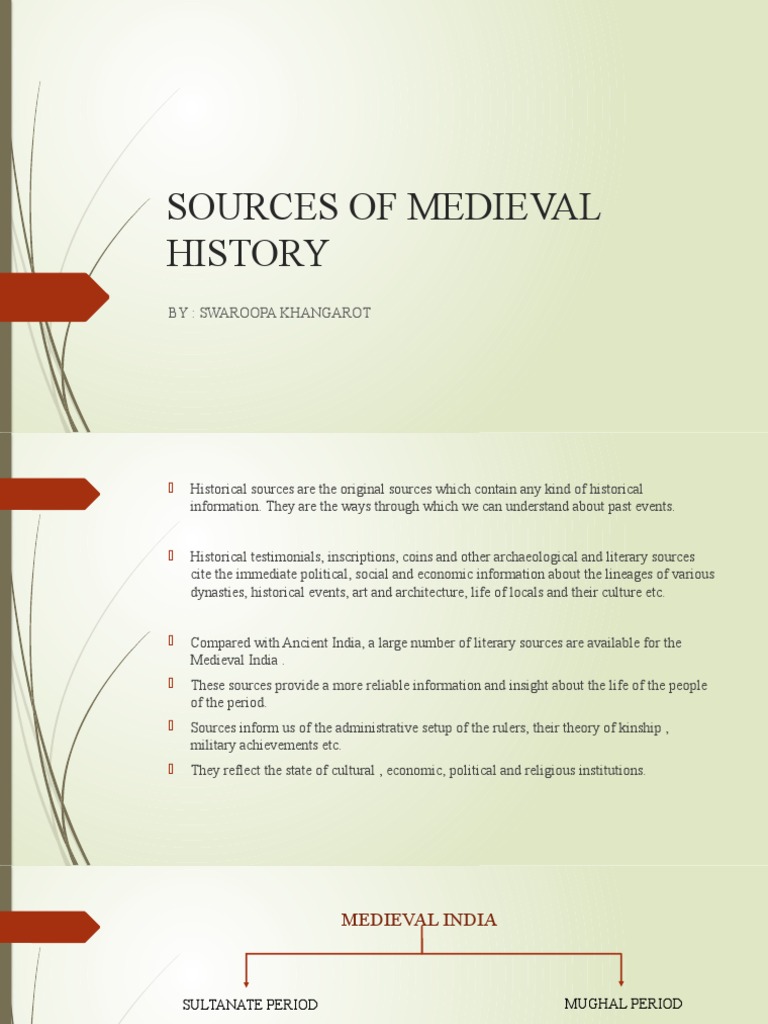 Sources of Medieval Indian History | PDF | Religion & Spirituality ...