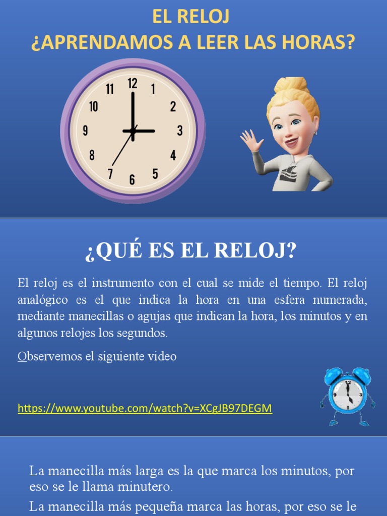 El Reloj y Sus Partes | PDF