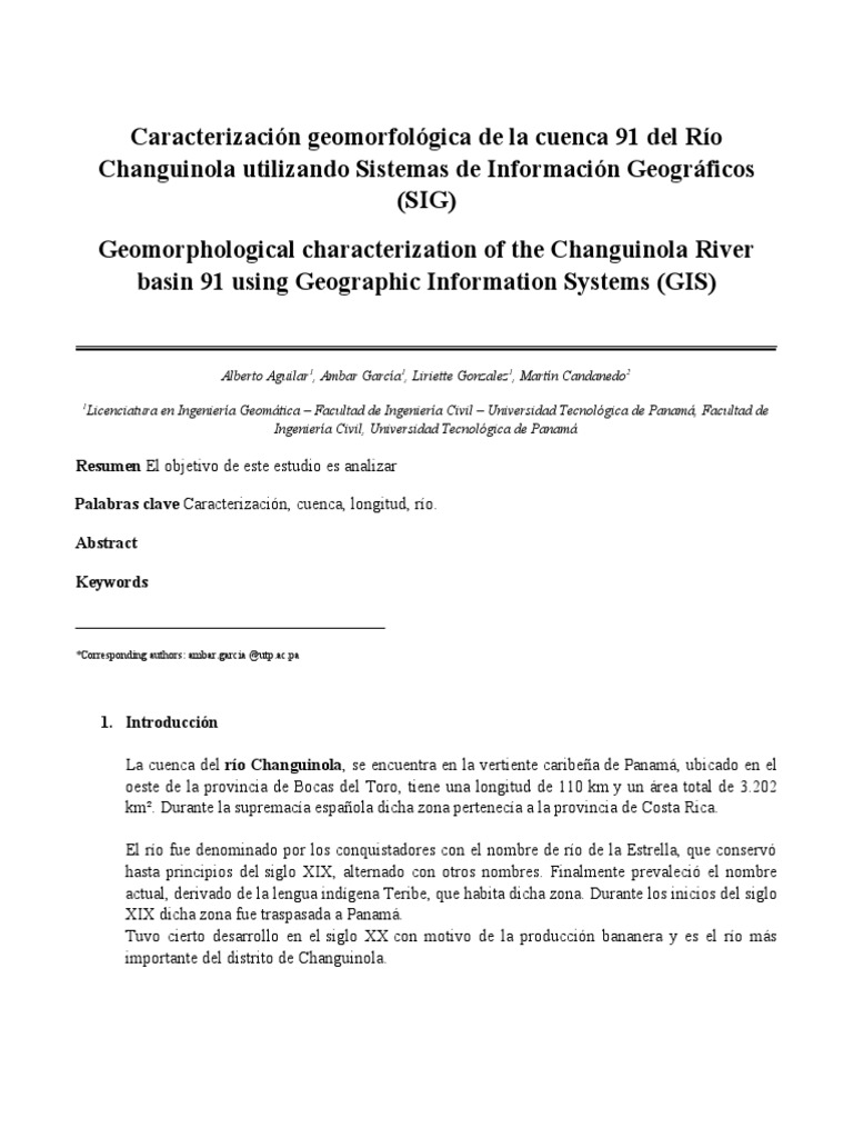 Articulo Rio Changuinola | PDF Articulo Rio Changuinola | PDF