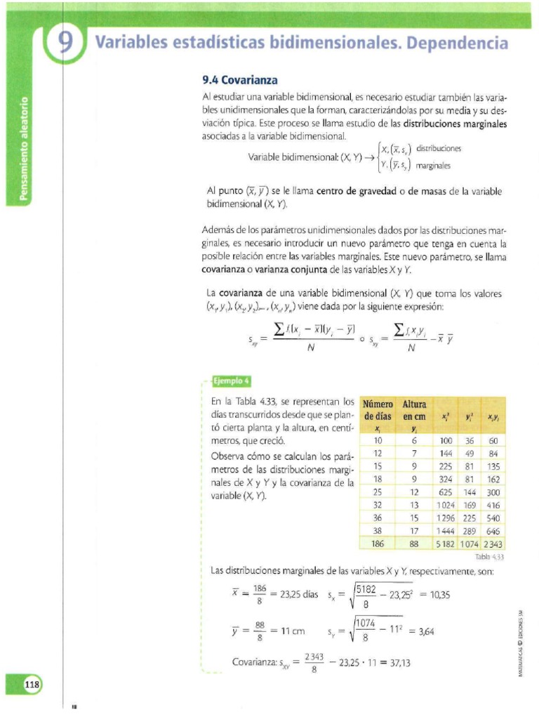 Covarianza Bidimensional | PDF