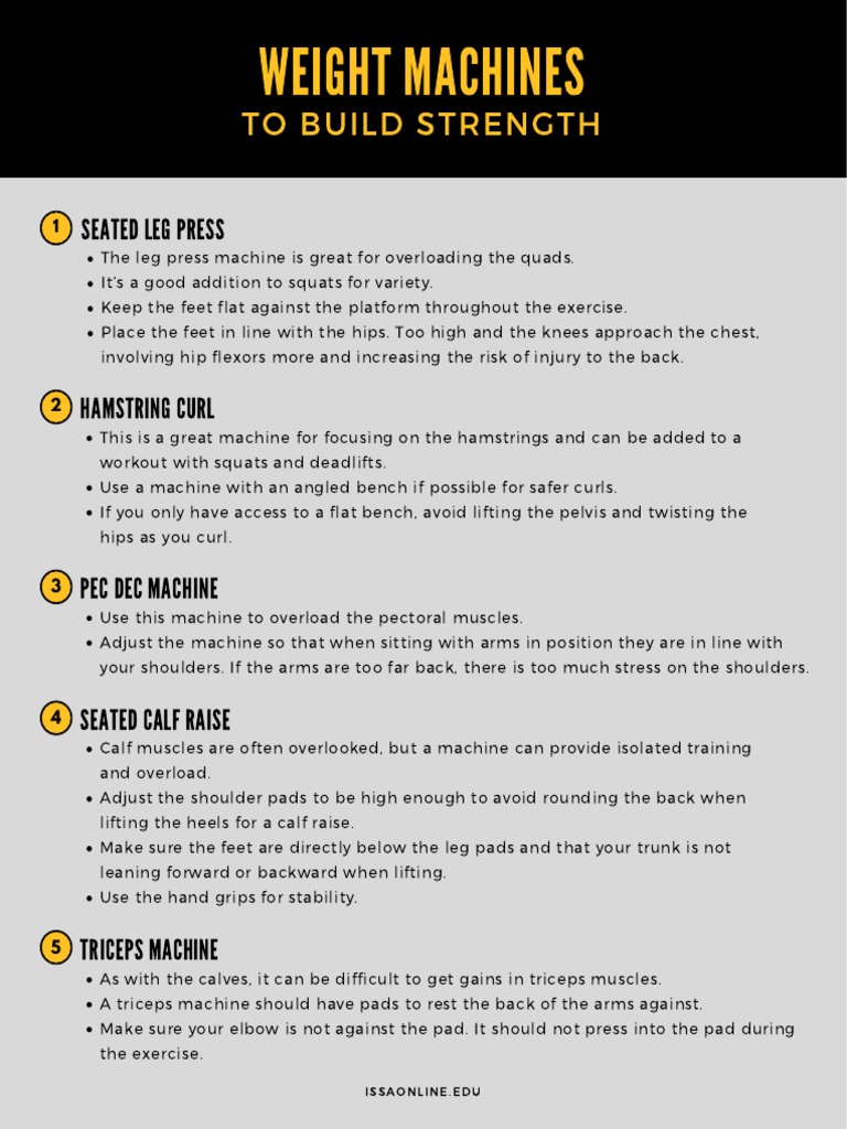Weight Machines Handout | PDF