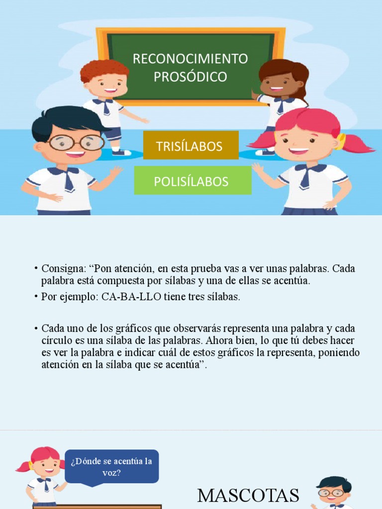 Reconocimiento Prosódico Trisílabos y Polisílabos | PDF | Fonética ...