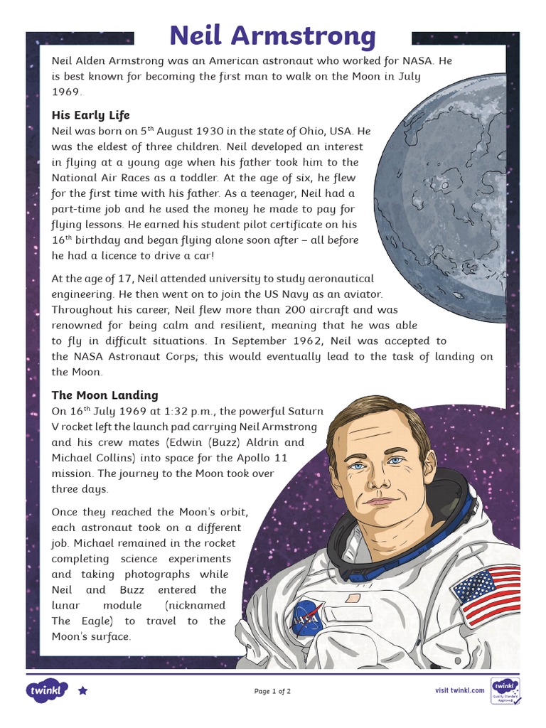Neil Armstrong: Moon Landing Hero | PDF