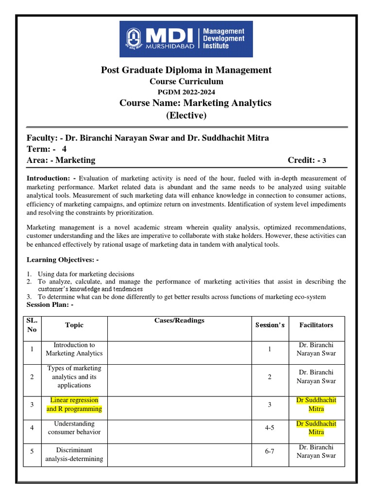 Marketing Analytics | PDF