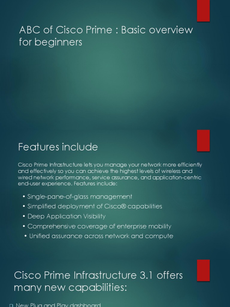 ABC of Cisco Prime - Basic Overview For Beginner | PDF | Computer ...