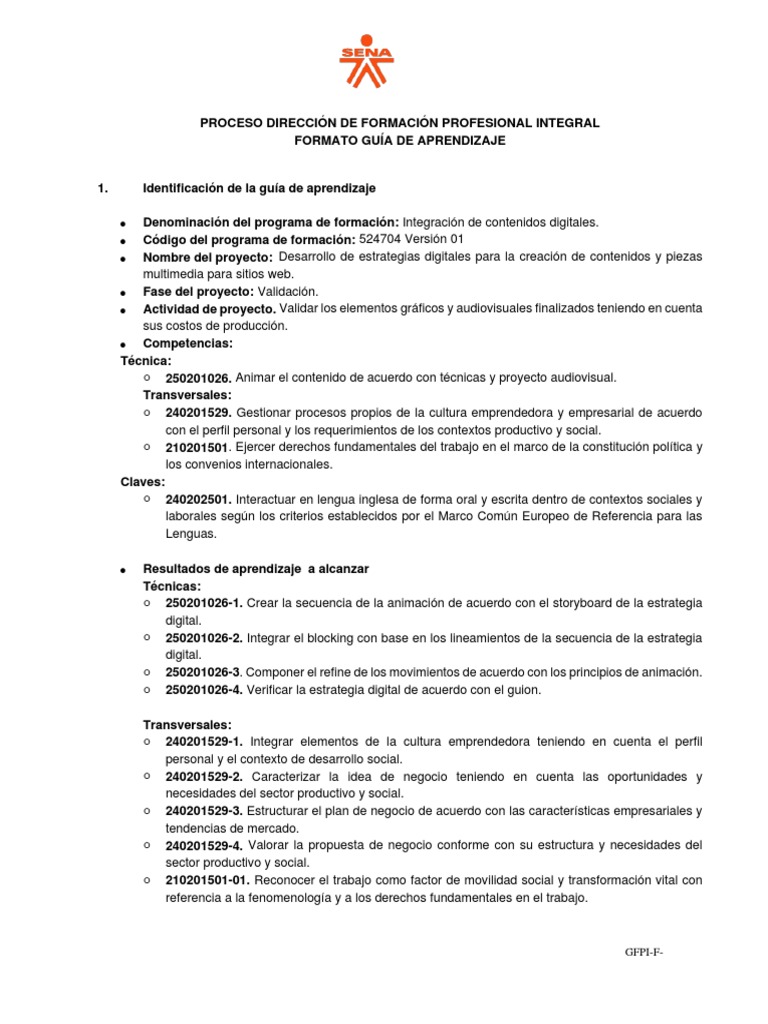 Guia Aprendizaje 4 | PDF