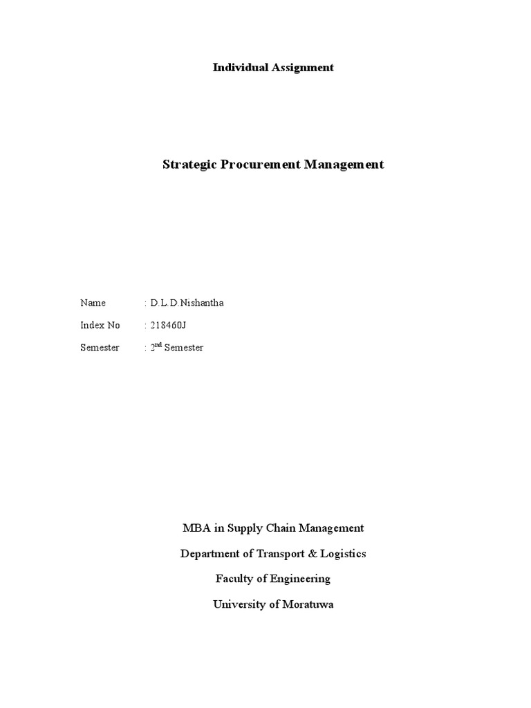Individual Assignment - SPM | PDF