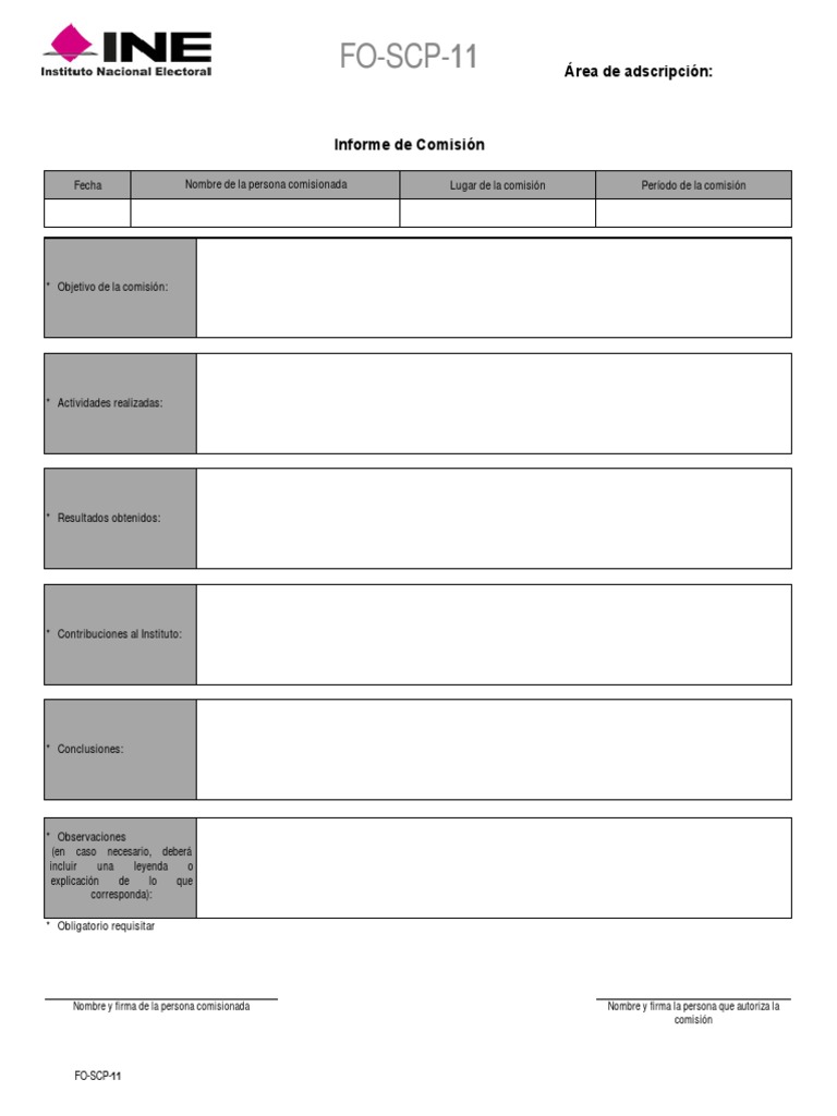 Formato Fo-Scp-11 Informe Comisión - PDF - 11052021 | PDF