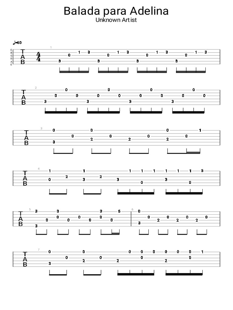 Balada para Adelina TAB | PDF