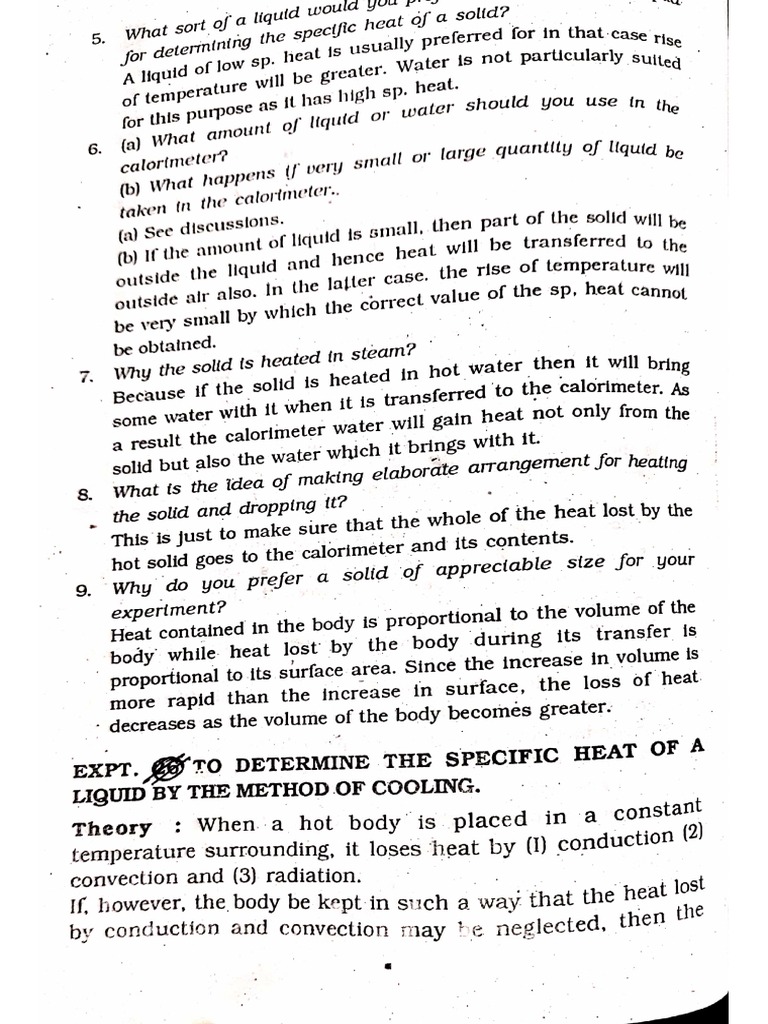 Heat Practical (Giasuddin) | PDF