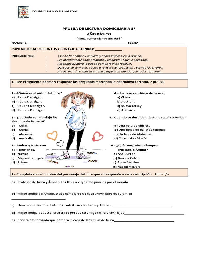 Prueba Seguiremos Siendo Amigos | PDF