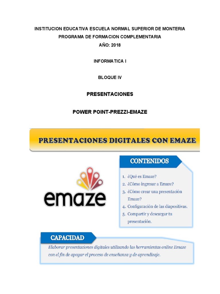 Modulo Emaze | PDF | Microsoft PowerPoint | Software