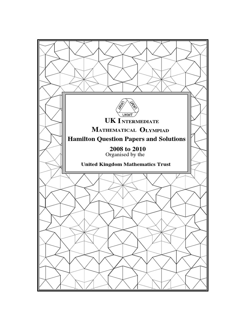 Hamilton Olympiad Past Papers 2008-2010 | PDF