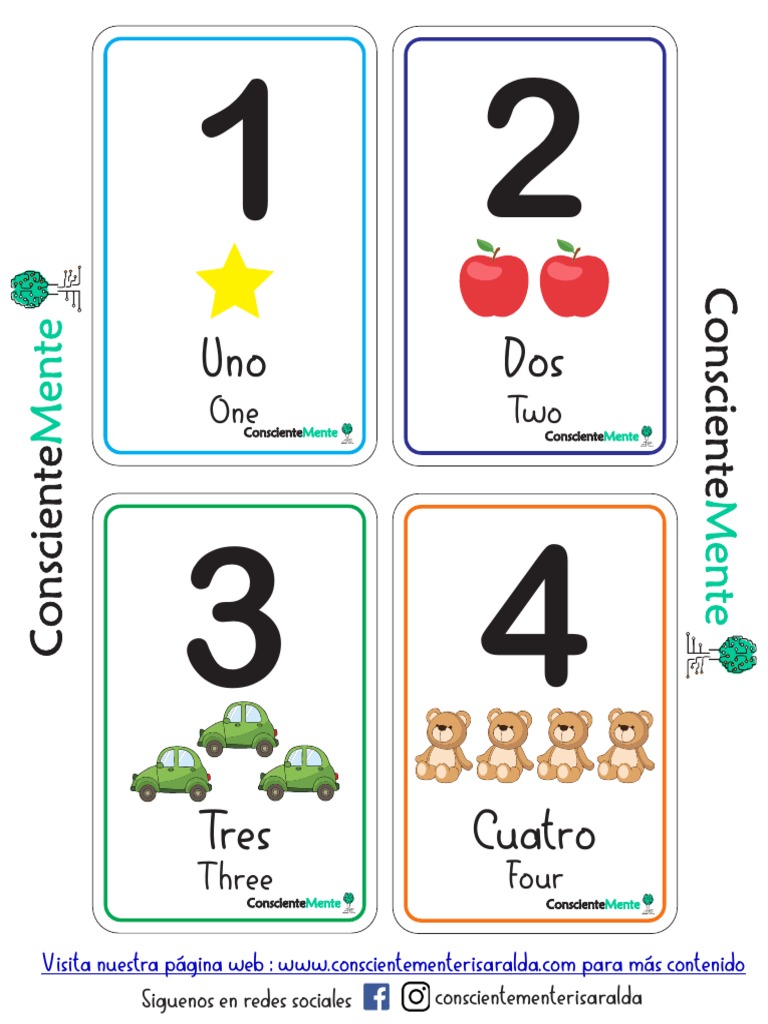 Flash Cards Numeros | PDF