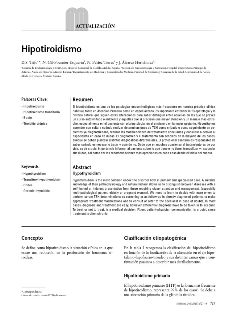 Hipotiroidismo | PDF | Hipotiroidismo | Tiroides