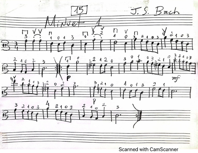 Minuet 1 - J.S.bach - Viola | PDF