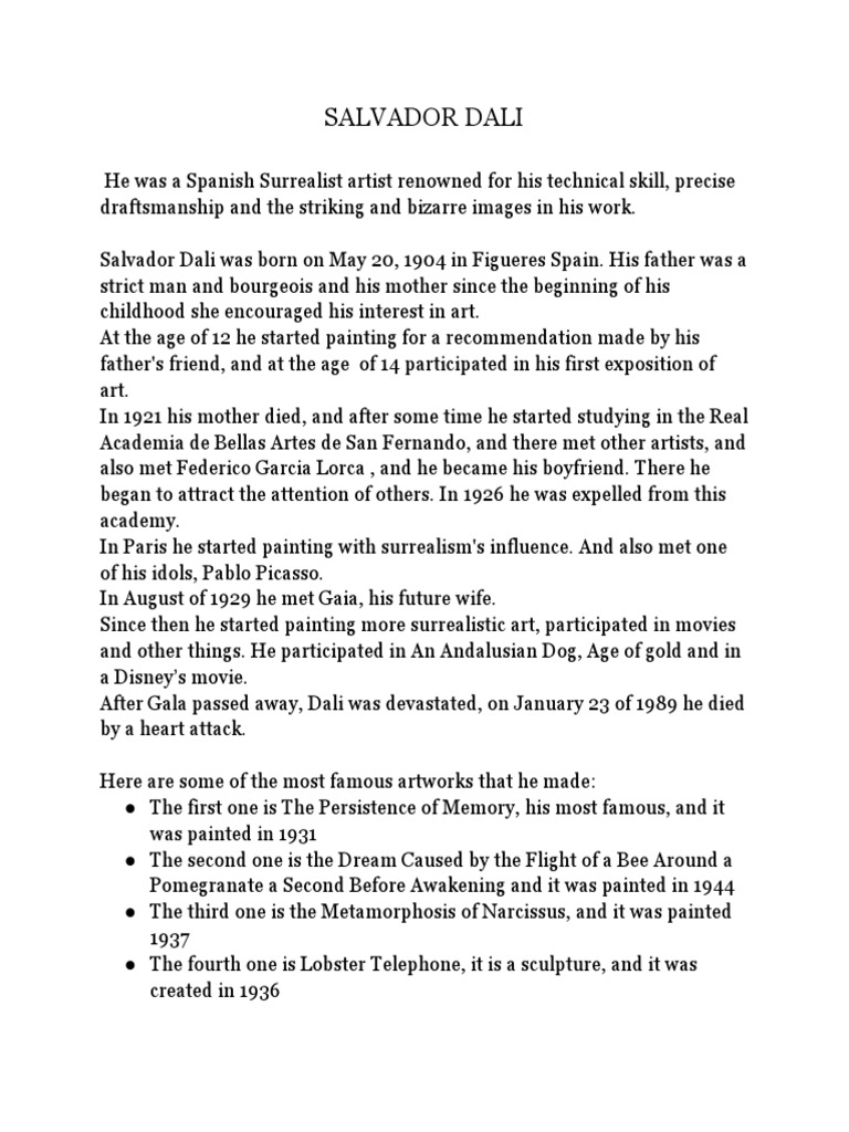 Salvador Dali | PDF