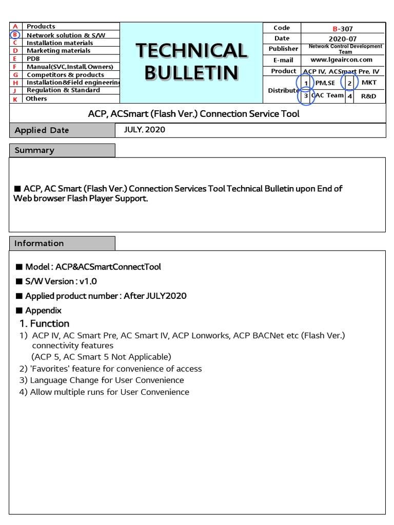 Technical Bulletin - ACP - ACS - Connect - Tool - v1.0 - B-307 | PDF | Computing Platforms ...