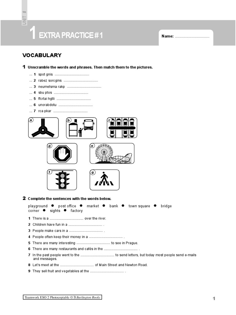 01teamwork2 ExtraPractice Unit1 | PDF