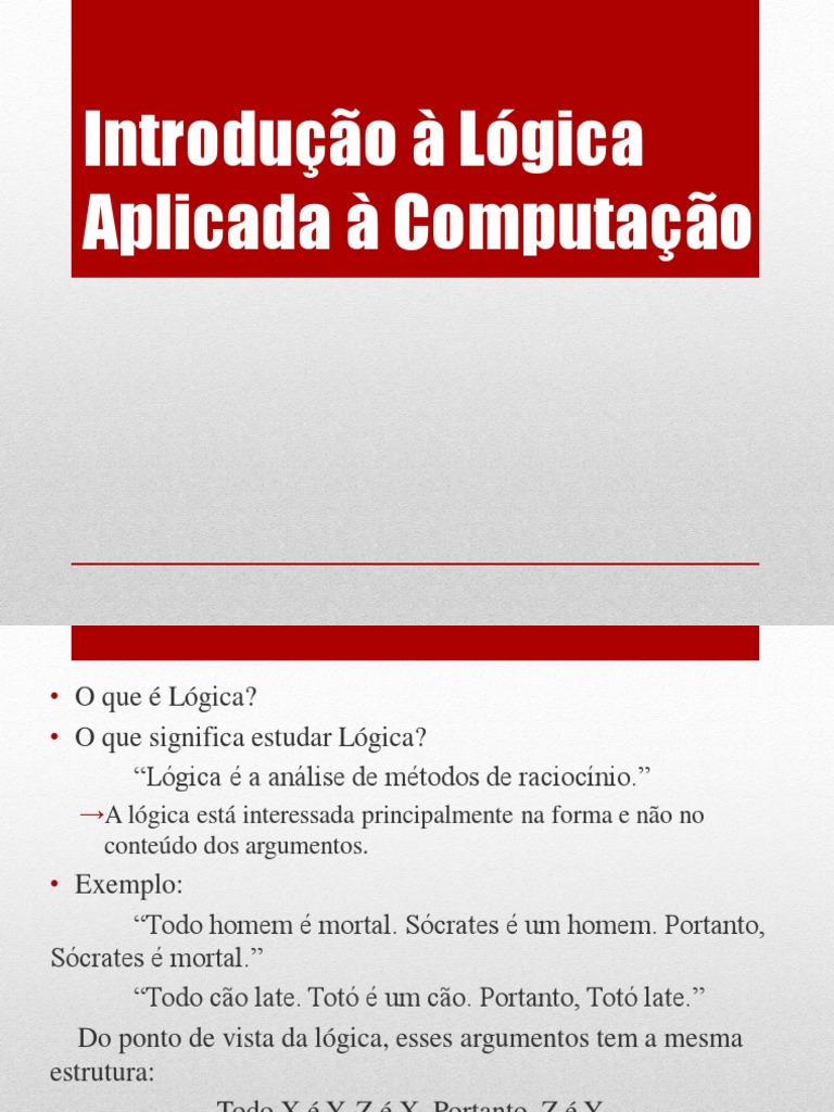 Capítulo 1 - Introdução A Lógica Proposicional | PDF | Lógica | Lógica ...
