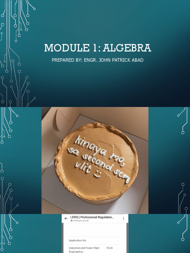 Module 1 Algebra | Download Free PDF | Logarithm | Mathematical Analysis