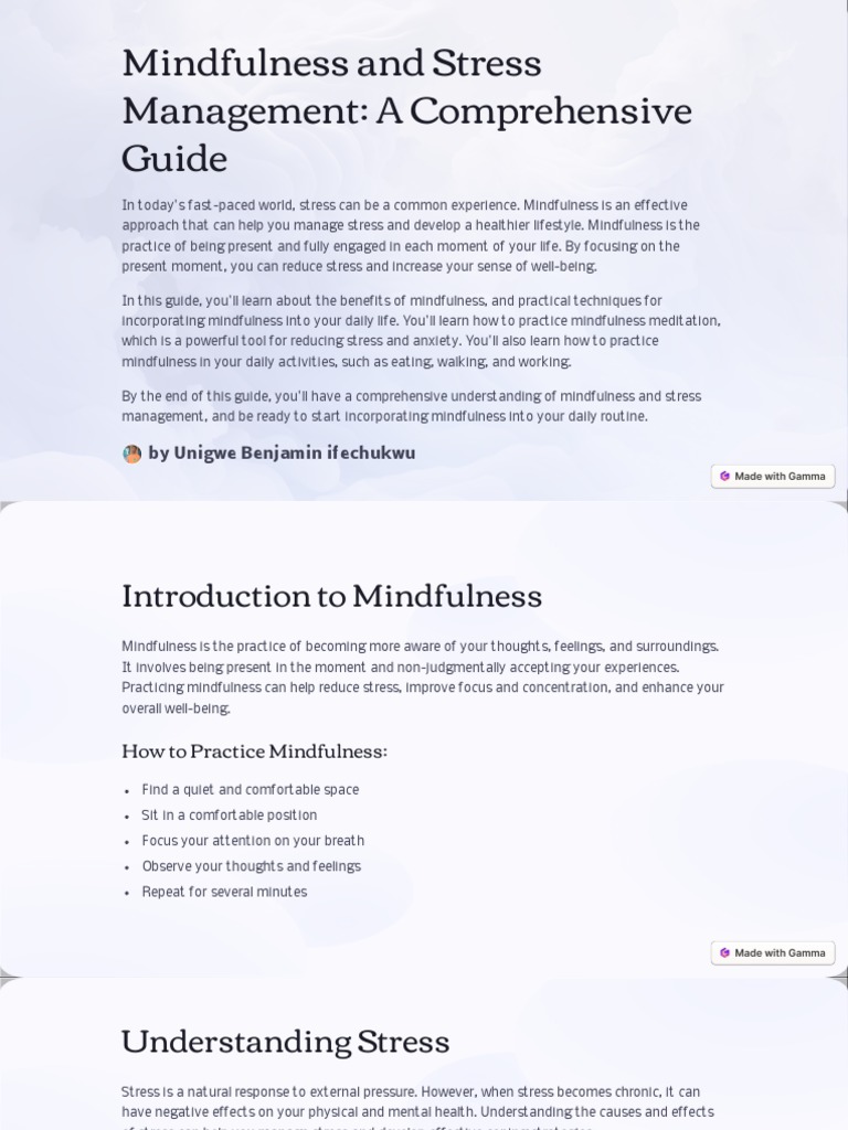 Mindfulness and Stress Management A Comprehensive Guide | Download Free ...