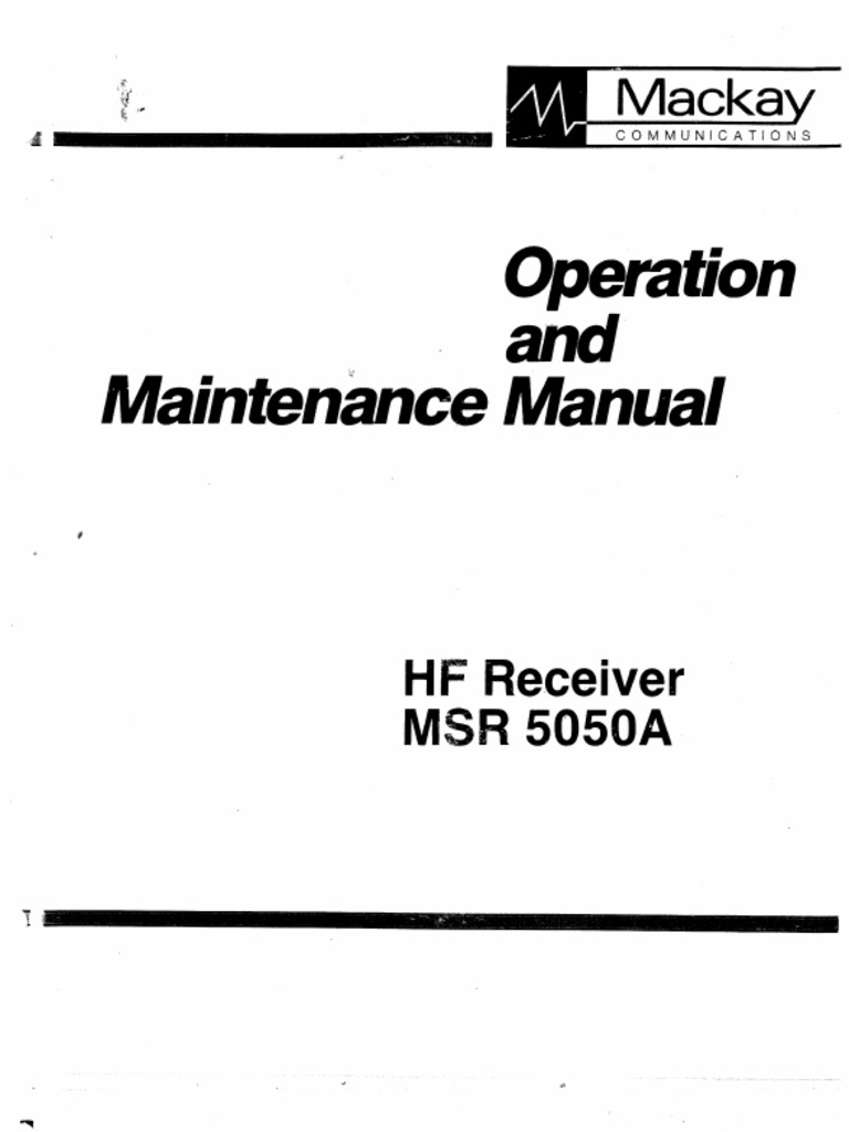 MSR 5050 | PDF