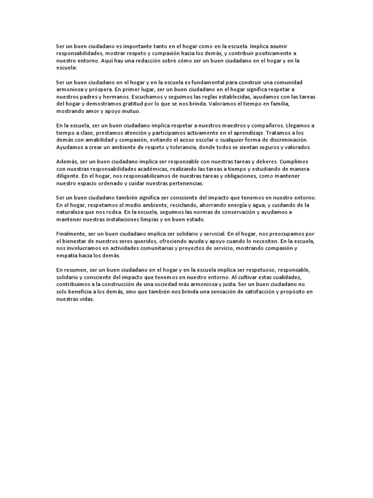 Como Ser Un Buen Ciudadano... | PDF | Ciudadanía