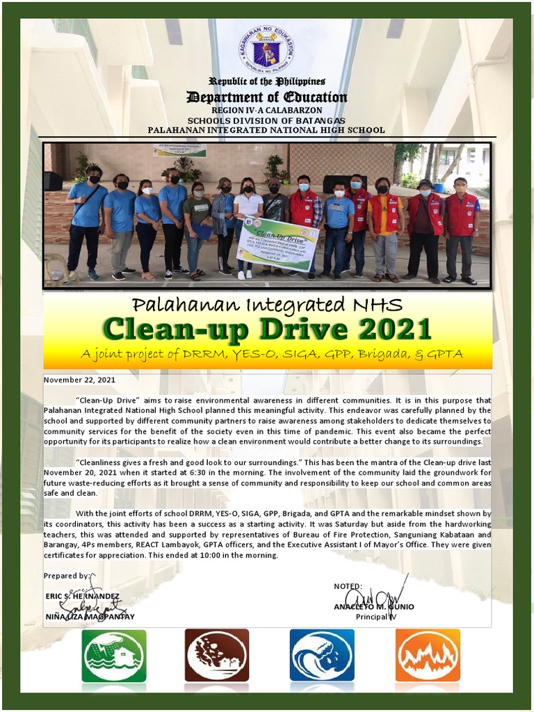 Clean Up Drive Narrative Template | PDF