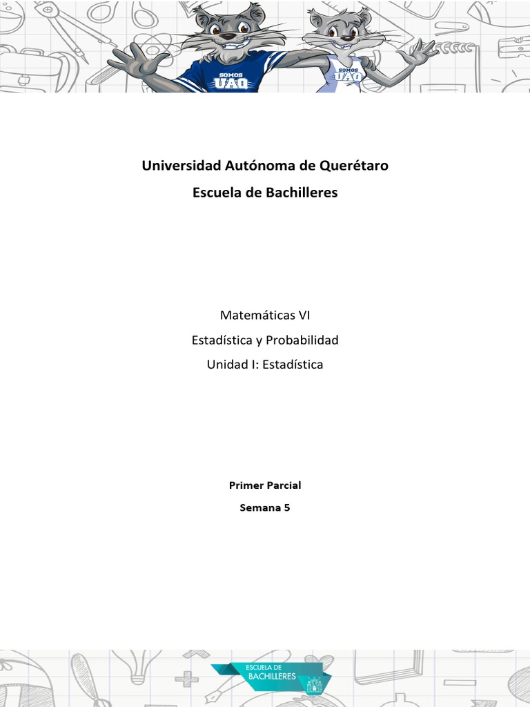 5 - QuintaSemana - PrimerParcial MAT6 | PDF