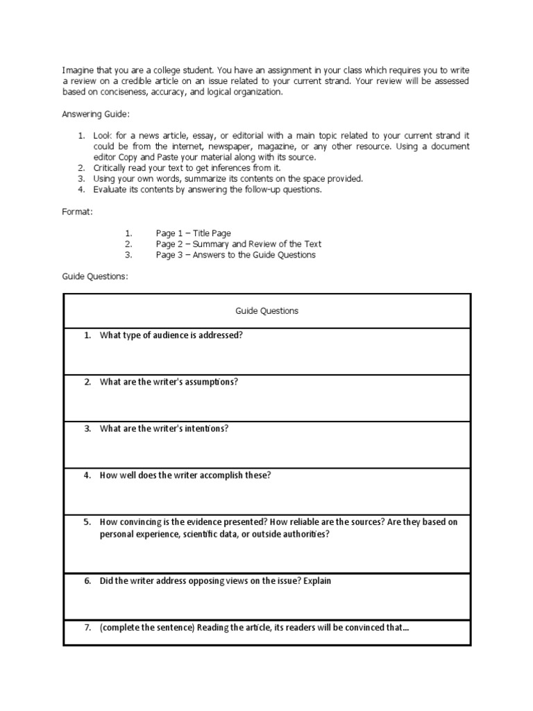 CS8 Assessment No.1 | PDF