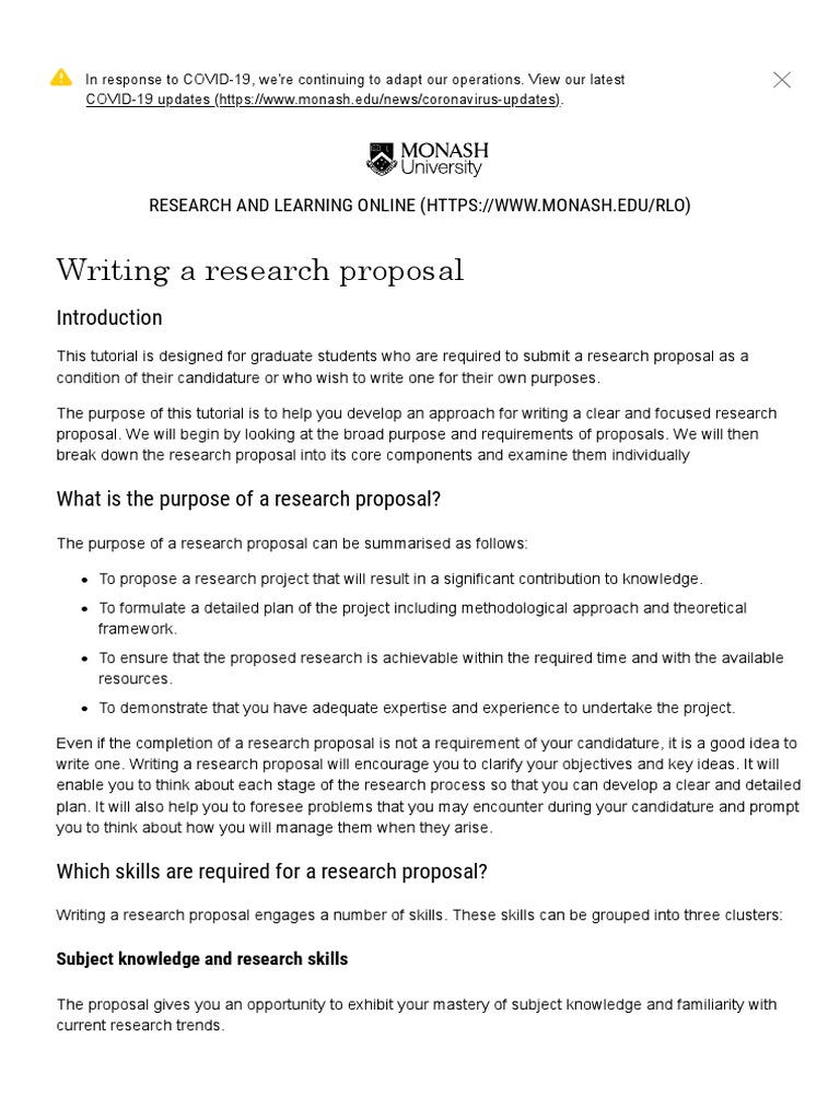 Writing A Research Proposal - Research & Learning Online | PDF ...