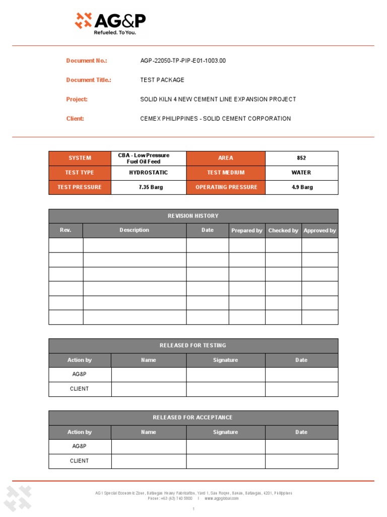 Agp 22050 TP Pip E01 1003.00 - Updated | PDF