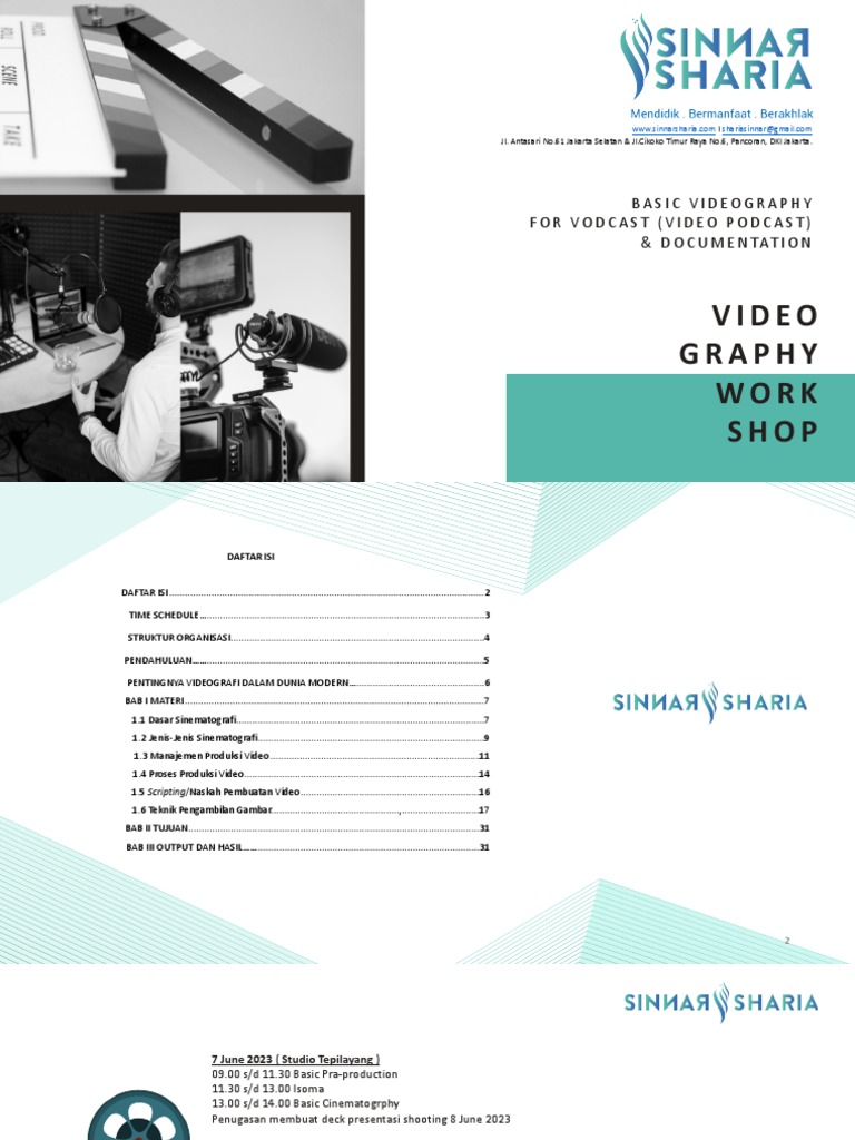 MODUL Basic Videography by Sinnar Sharia | PDF