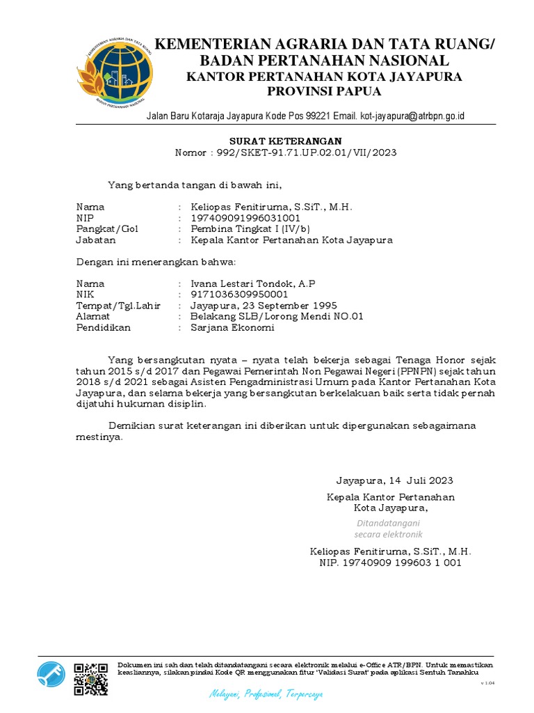 Kementerian Agraria Dan Tata Ruang/ Badan Pertanahan Nasional | PDF
