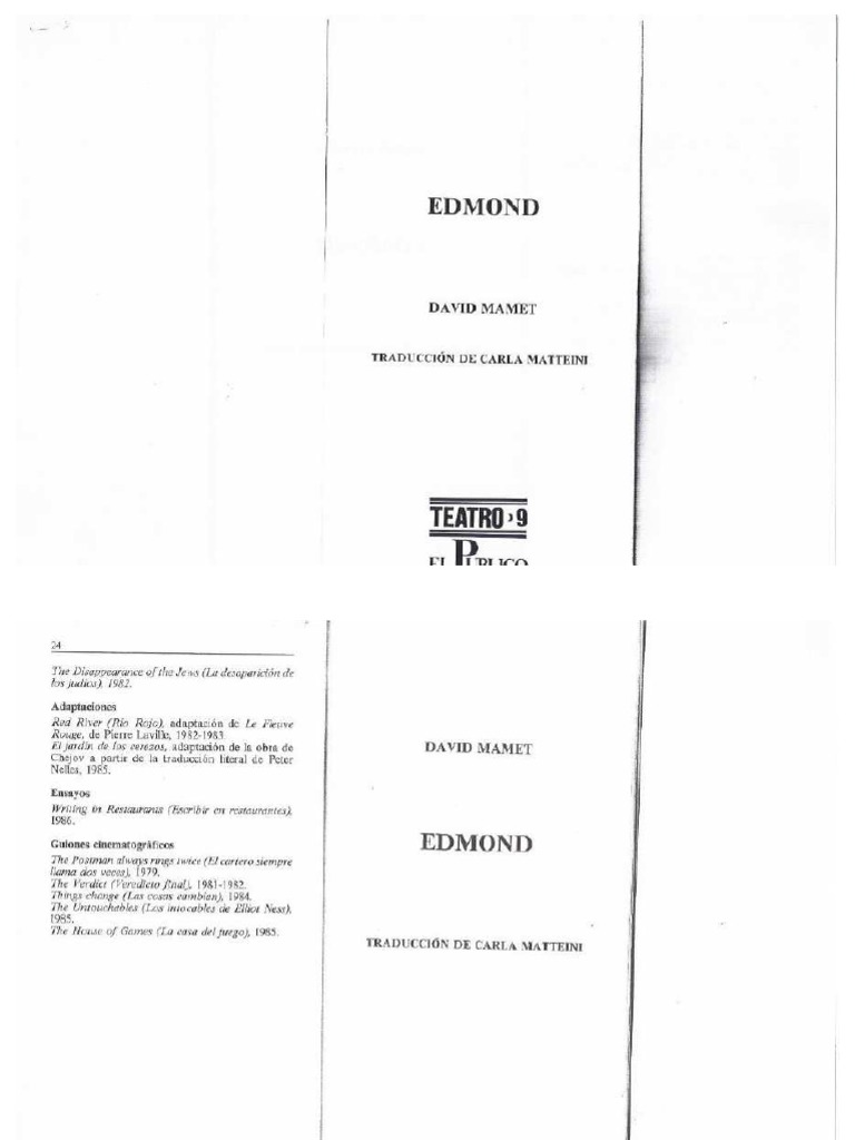 Mamet David - Edmond | PDF